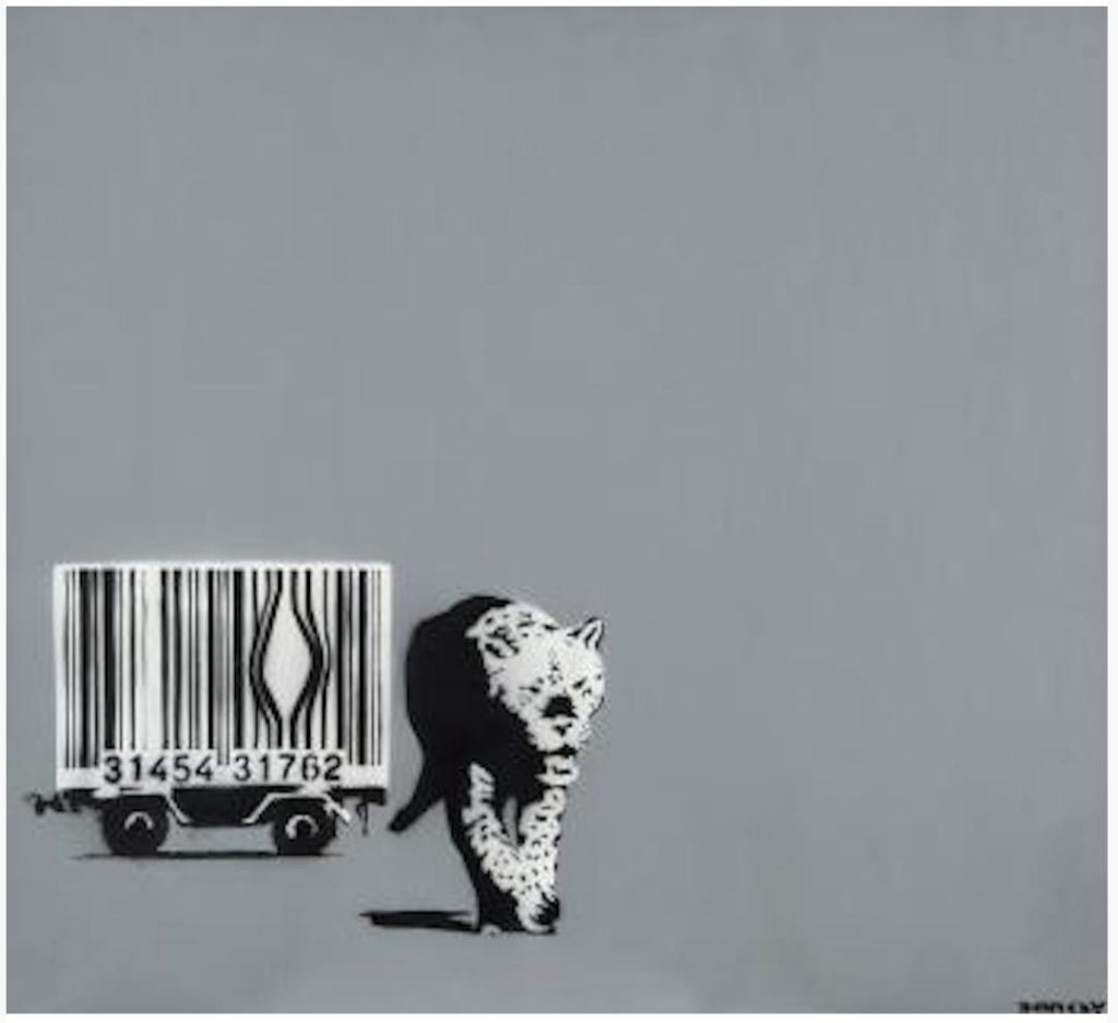 Barcode Leopard, 2002 - Banksy Explained