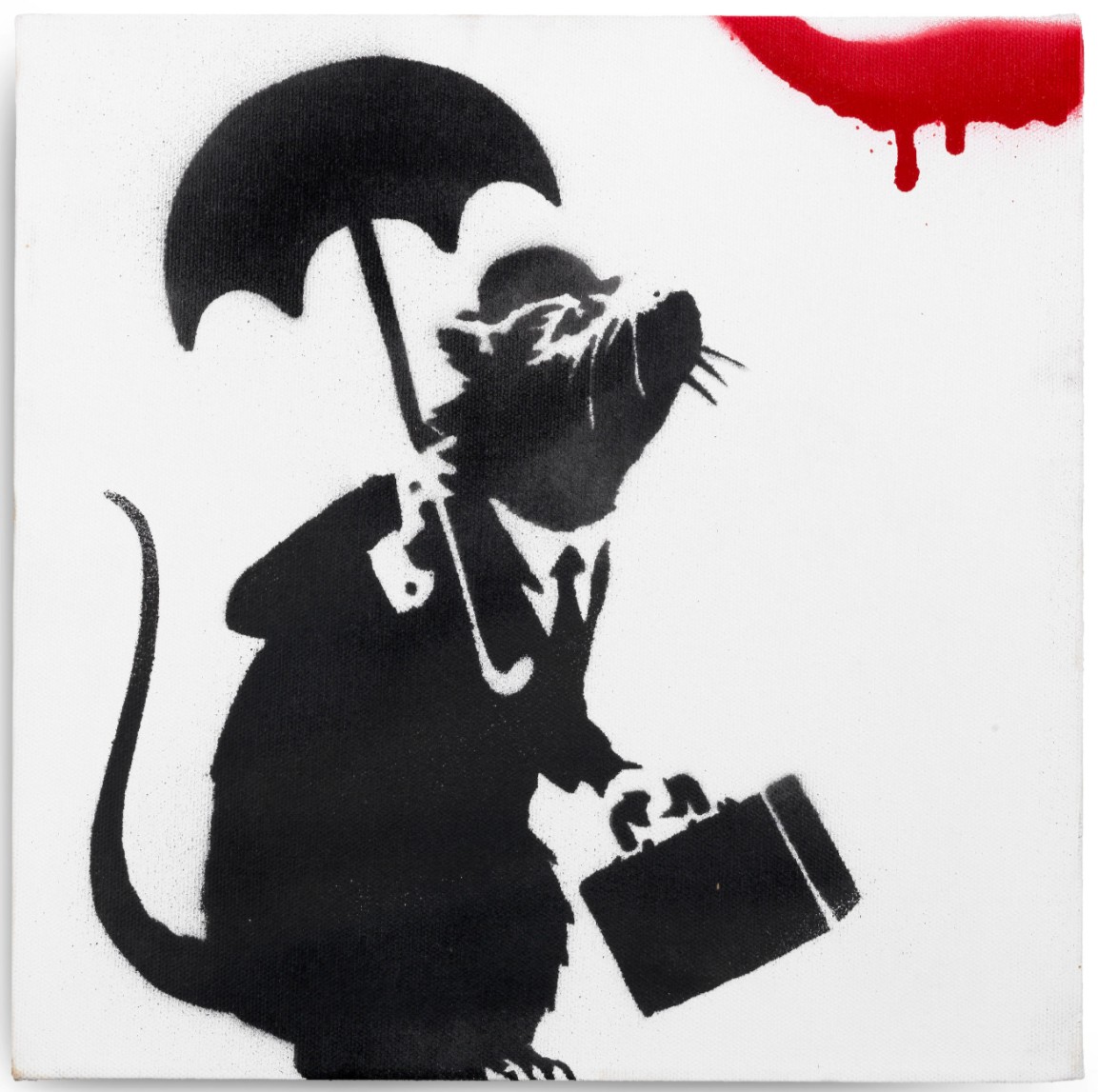 Rat with Umbrella, 2004 - Banksy Explained